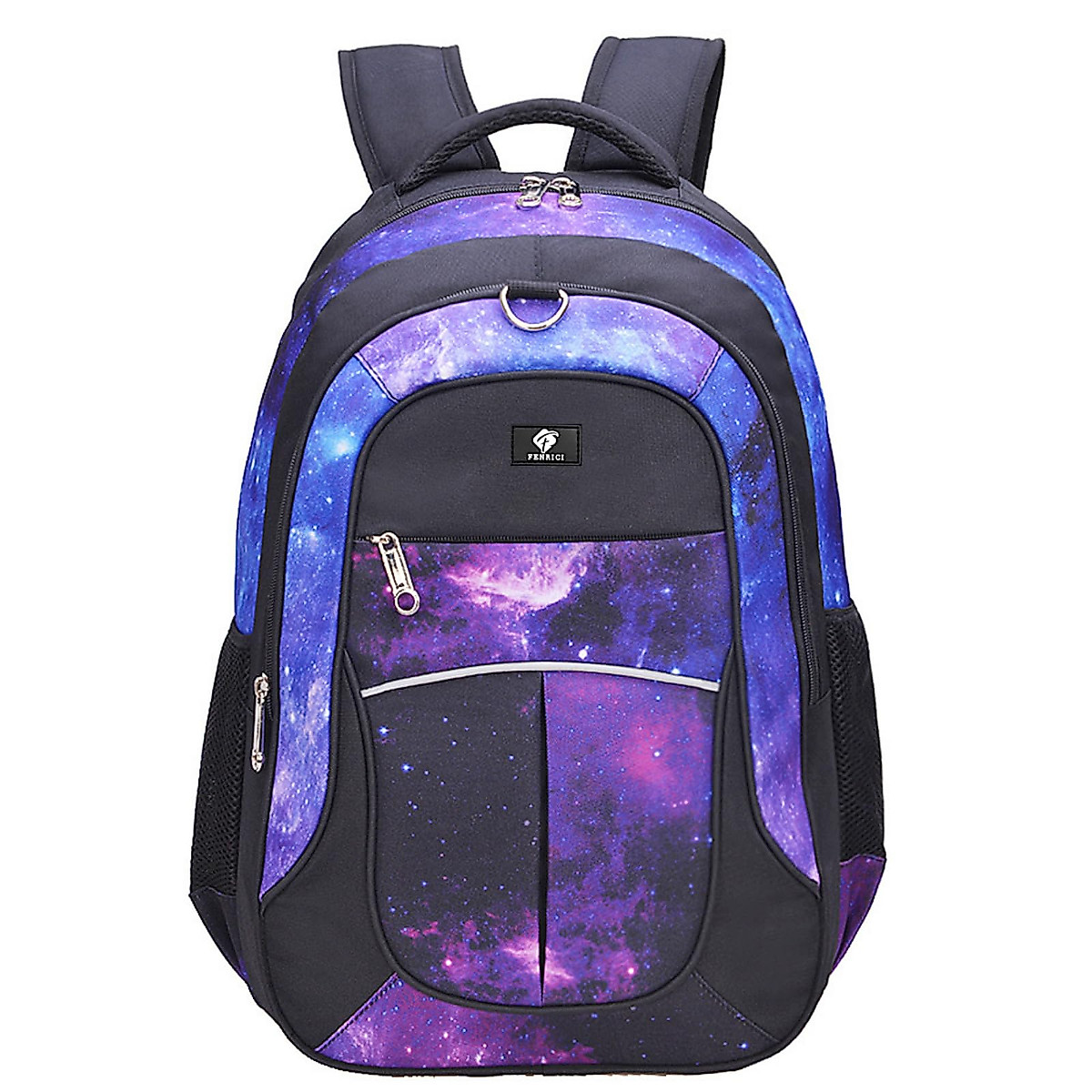 Fenrici Galaxy Backpack for Girls, Boys, Kids, Teens, 18" Durable Book Bags for Kindergarten, Elementary, Middle School Students, Standard Large Size