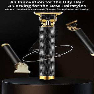 QYY Hair Engraving Pen Shaver, Professional Rechargeable Hair Trimmer Clipper, Stainless Steel Lettering Clipper Styling Tools for Hair/Eyebrows/Beards