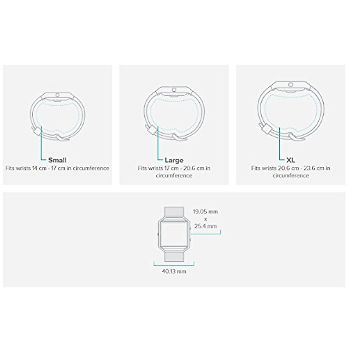 Fitbit Blaze Smart Fitness Watch,Time Display Black, Silver, Large (6.7 - 8.1 Inch)