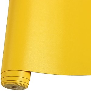 Solid Color Yellow Faux Leather Roll 10"X53"(25cmX135cm),Smooth Faux Leather Material for Making Crafting,Making Handicrafts,Leather Earrings, Bows, DIY Sewing (Yellow)