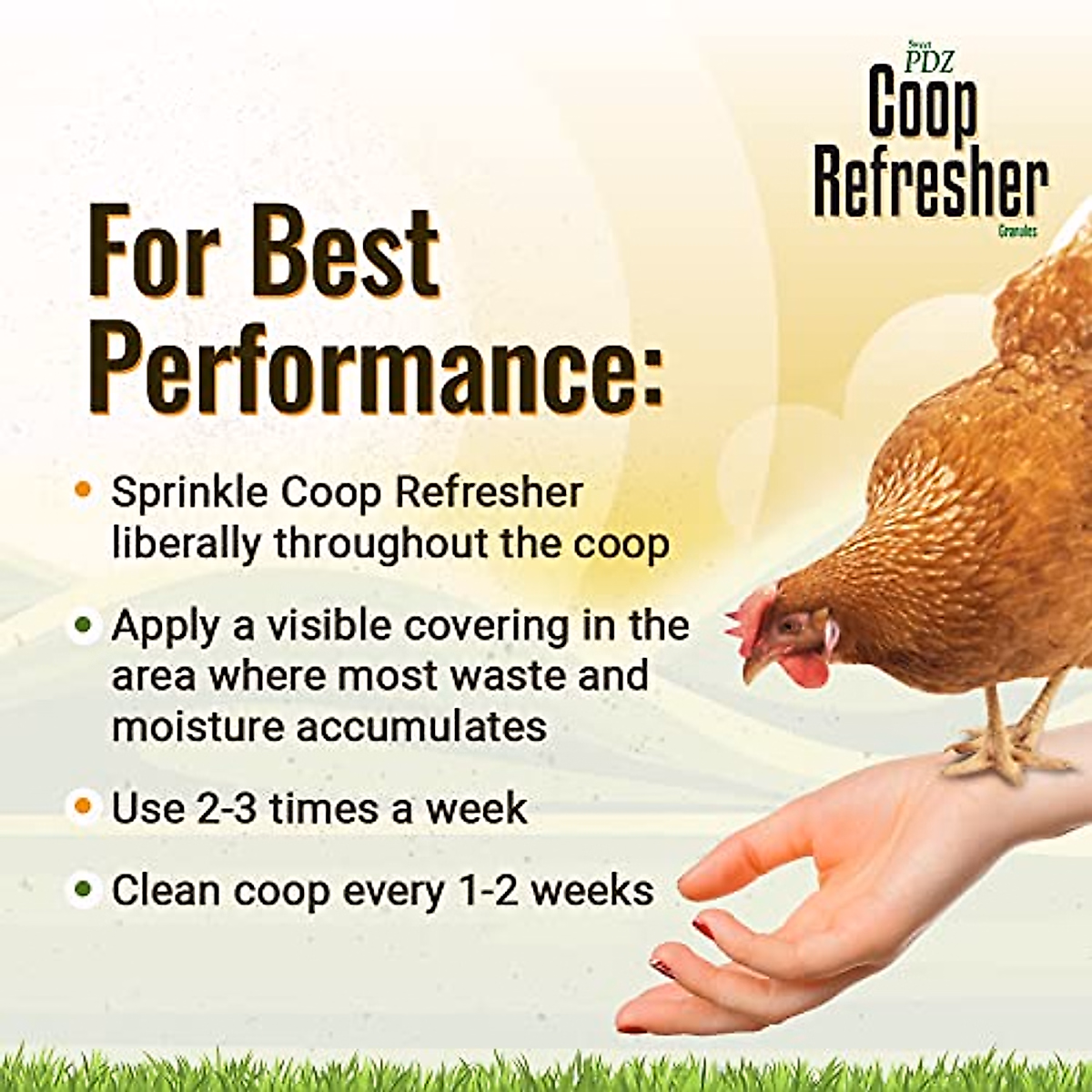 Sweet PDZ - Coop Refresher - Zeolite Odor Eliminator - Essential Chicken Coop Accessory - 10 lbs