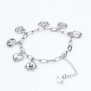Mshion Charm Bracelet Women's Stainless Steel Bracelets Pendant Link Jewelry Holiday Gifts