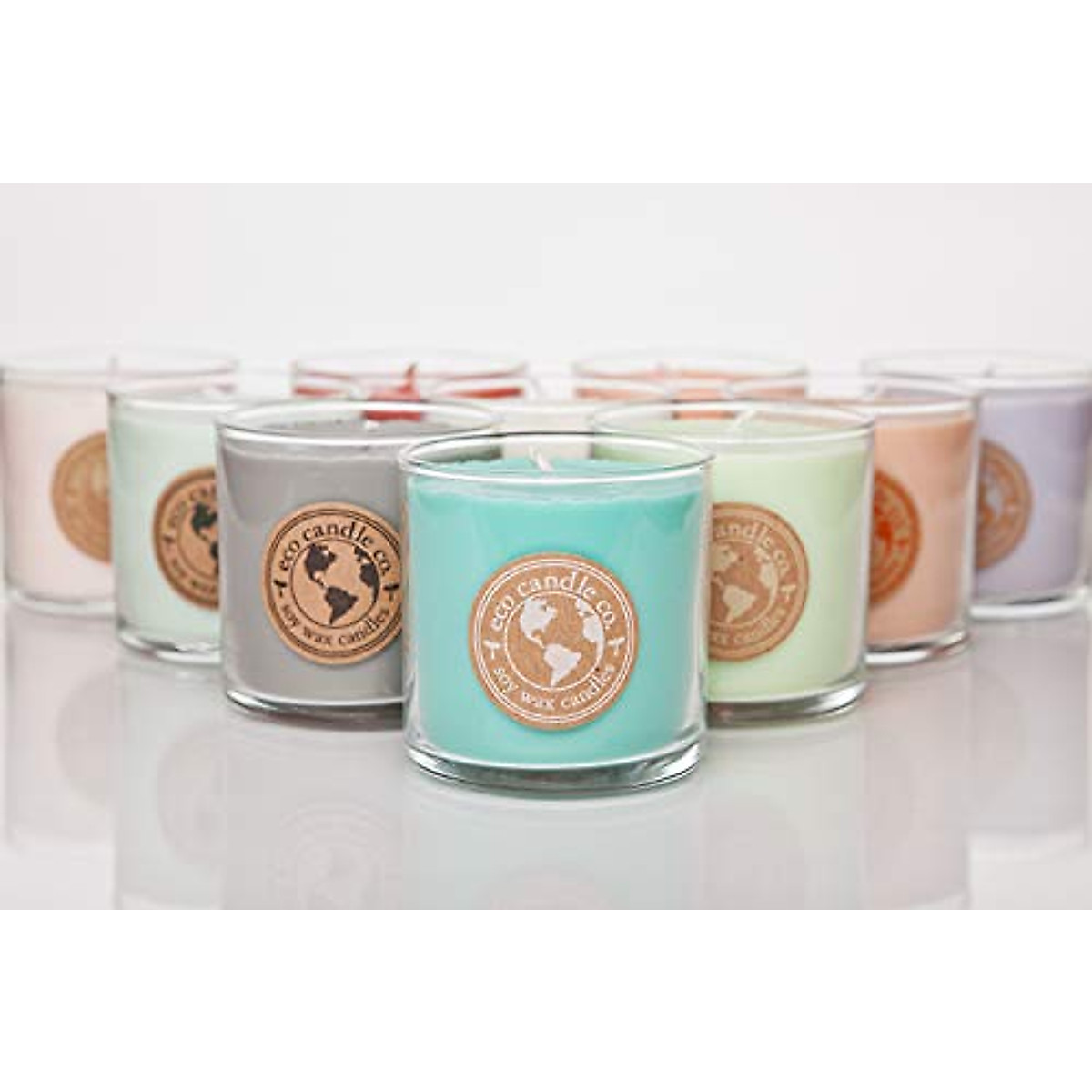 Eco Candle Co. Recycled Candle, Bourbon Vanilla, 6 oz. - Scents of Bourbon, Vanilla, Tonka Bean, Cedarwood, & Cardamom - 100% Soy Wax, No Lead, Kraft Paper Label & Lid, Hand Poured, Midwest Soybeans