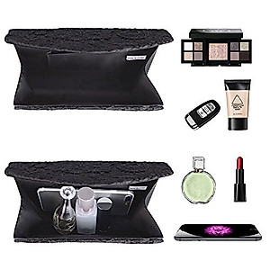 BAGLAMOR Women's Elegant Floral Lace Envelope Clutch Evening Prom Handbag Purse (Black)