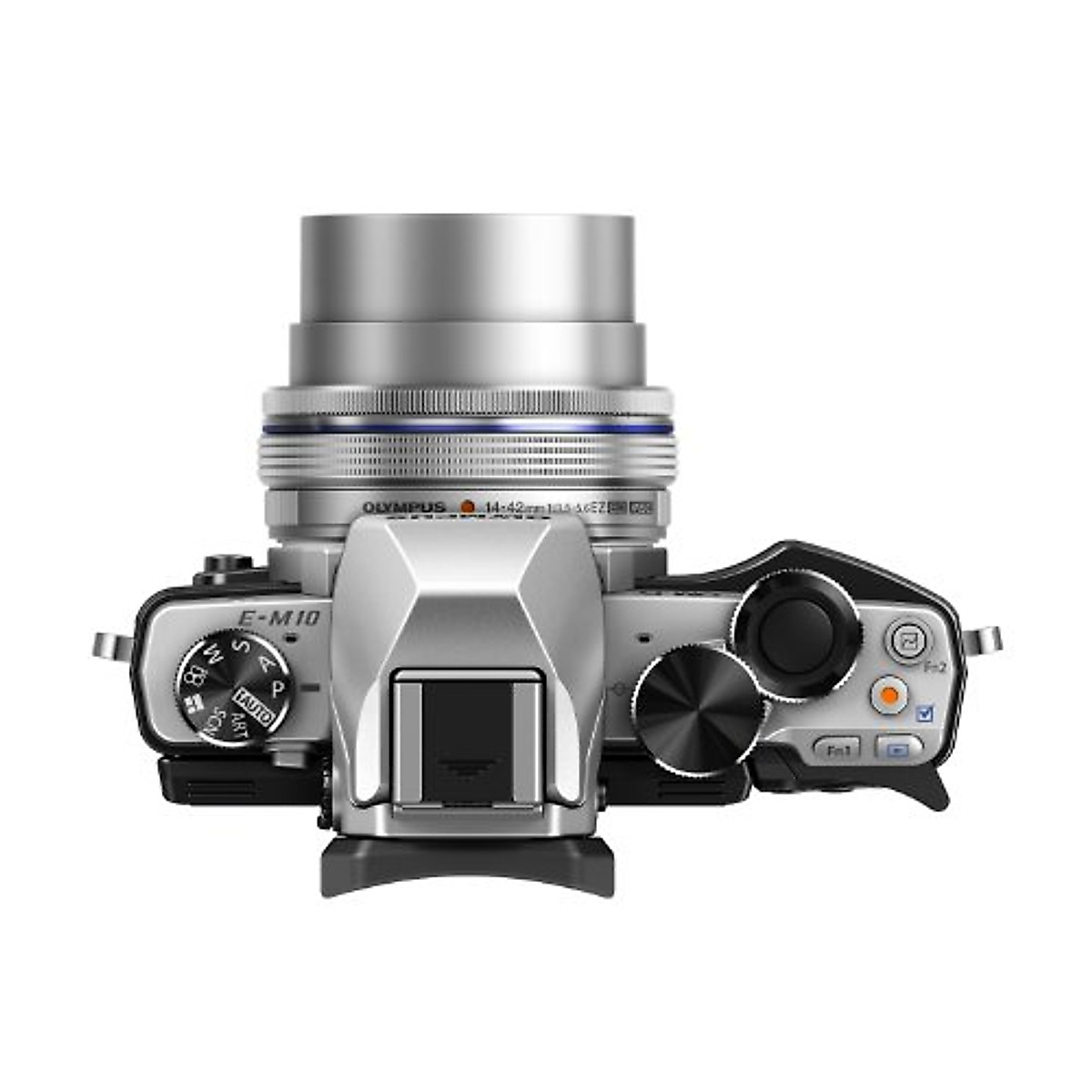 Olympus OM-D E-M10 with M.Zuiko ED 14-42mm 1:3.5-5.6 EZ Lens - Silver - International Version (No Warranty)