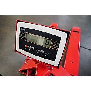 PEC Pallet Jack Forklift with Build-in Scale, 5000lbs Capacity Weighing, 48" Standard Fork, Fully Assembled for Heavy-Duty Industrial and Warehouse (Without Printer)