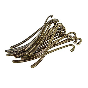 Baosity 20 Pieces Designs Metal Bookmarks Book Mark with Hook Beading Jewelry Findings Crafts x 14mm , Antique Bronze