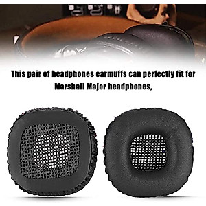 2Pcs Foam Earpads Soft Replacement Ear Pads Earphone Sleeve Cushion Memory Sponge Earpads Suitable for Marshall Major II Headphones(Black)