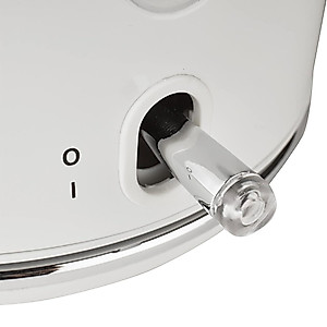 Haden Dorset 1.7 Liter Cordless Electric Kettle with Auto Shut Off for Kitchen, Small Appliances, Counter, and Apartments, Ivory/Chrome