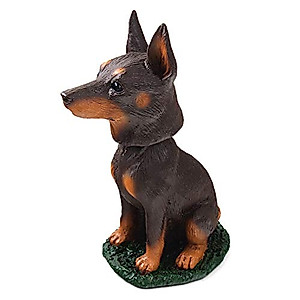 Animal Den Doberman Pinscher Red Dog Bobblehead Figure for Car Dash Desk Fun Accessory