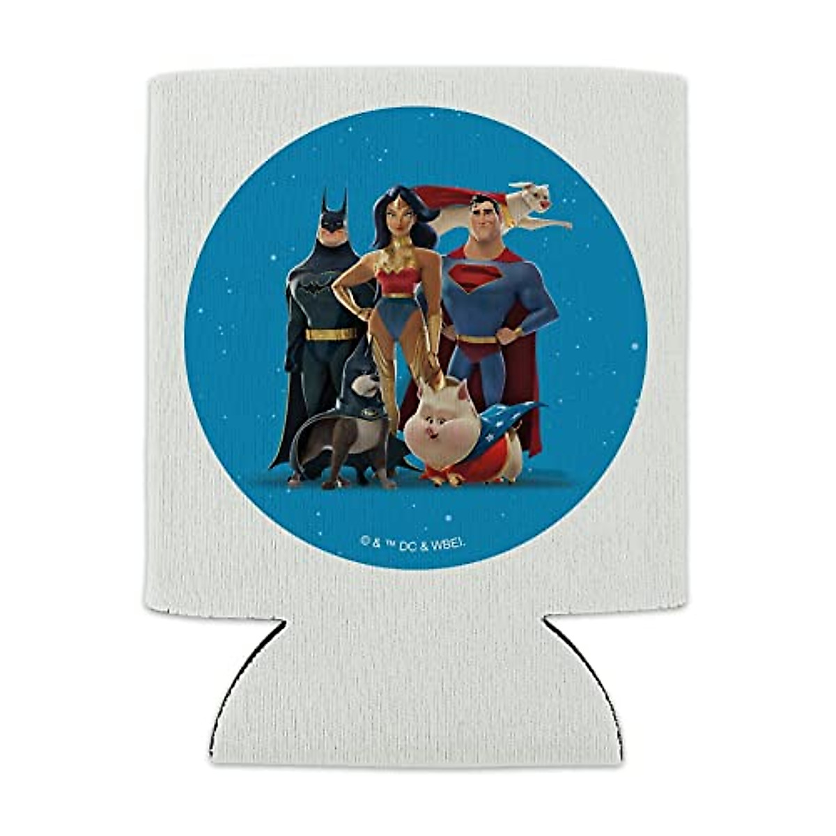 DC League of Super Pets Group Can Cooler - Drink Sleeve Hugger Collapsible Insulator - Beverage Insulated Holder