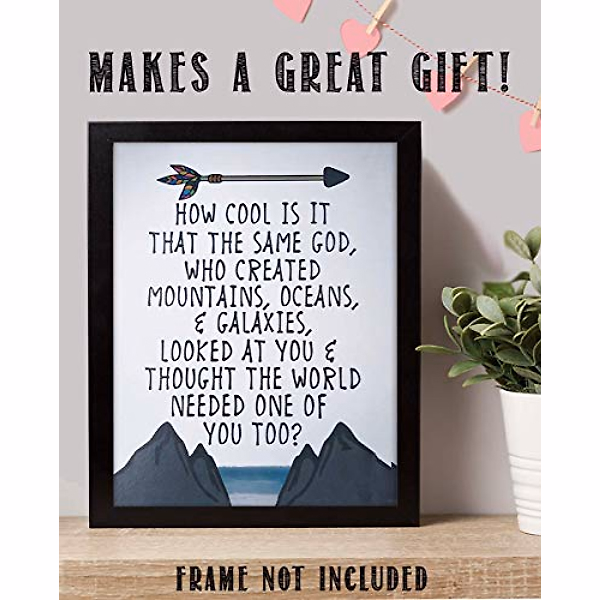 "Same God of Creation- Thought We Needed You"- 8 x 10"- Spiritual Wall Decor- Modern Typographic Print- Ready to Frame. Home Décor- Office Décor- Christian Gifts. Inspiring Reminder- You Are Special!