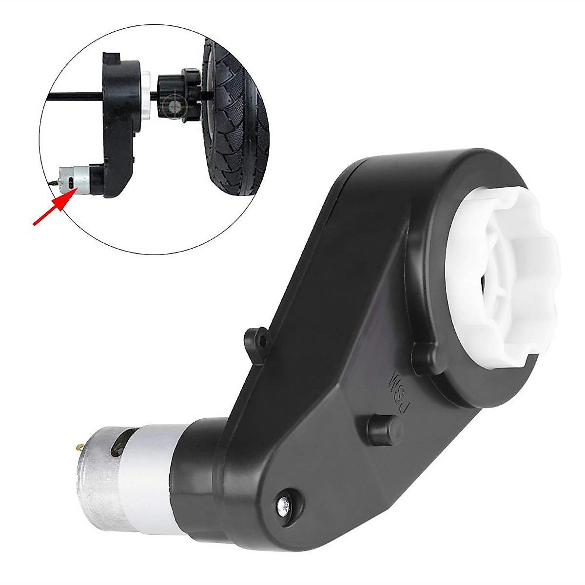 Motor Gear Box Electric Motor Gear Box, 20000/ 30000RPM Toy Electric Motor Gear Box or Electric Motor Gearbox Drive Engine Ride for Suitable for Remote Control Cars and Motorcycles, ATV, Child Vehicle