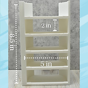 Lid Organizer Compatible With Stanley Cup Lids | 5 Lid Organizer for Cabinets or Kitchen Counter | Includes Straws Storage | Made in USA (White)