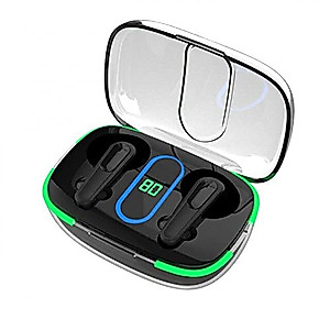 Pro 70 True Wireless Earbuds Compatible with iPhone and Android Supports Wireless Charging with LED Case Bluetooth V5.3 Earphones Water Resistant Microphone Port with Multitouch Earbuds