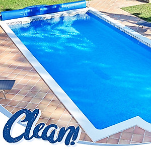 Amylove 7 ft x 7 ft Hot Tub Bubble Cover 16 Mil Hot Tub Solar Blanket Floating Spa Covers for Hot Tub Insulation Blanket Cover Heavy Duty Pool Solar Blanket for Outdoor Hot Tubs Inground Pools