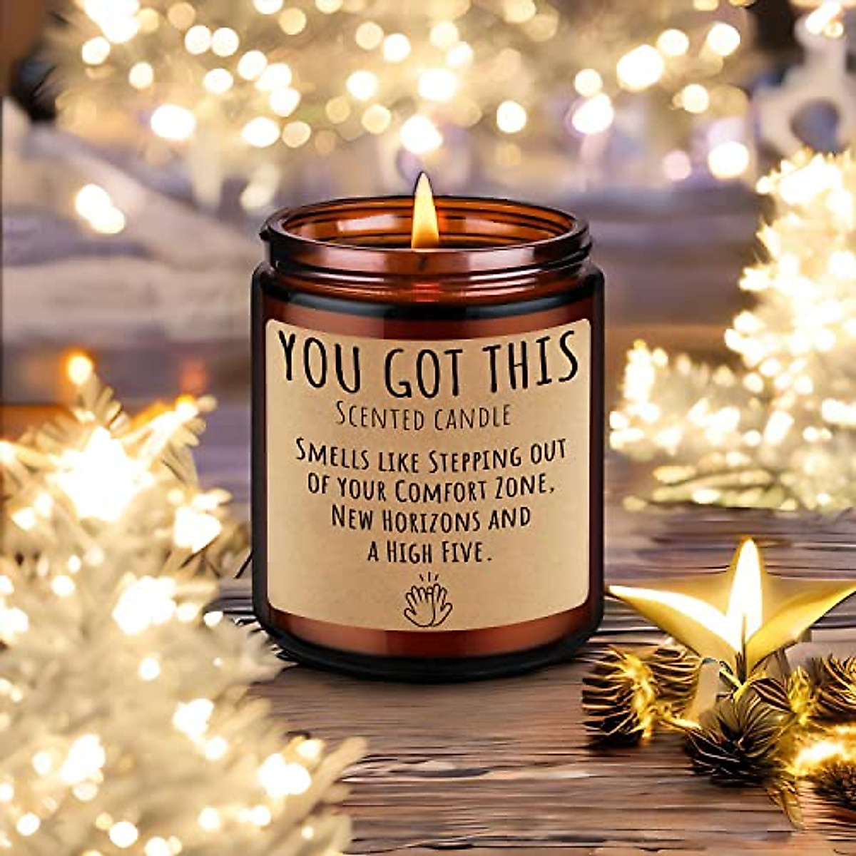 LEADO You Got This Candle - Encouragement Gifts for Women, Men - Funny Congratulations, New Job Gift, Promotion Gift, Graduation Gifts for Her, Him - Mothers Day, Inspirational Gifts for Women Friends