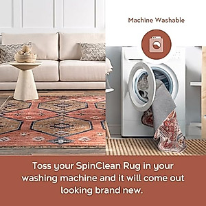 nuLOOM Layna Machine Washable Distressed Vintage Runner Rug, 2' 6" x 8', Light Grey, Rectangular, 0.15" Thick