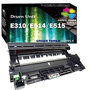 (Drum Only) Green Toner Supply 1-Pack Compatible E515 E514 E310 Drum Unit 1xDrum High Yield (12,000 Pages) Work for Dell E310dw E514dw E515dw E515dn Printer