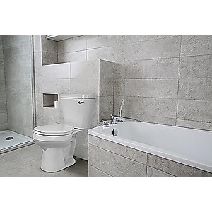 Centoco 3800SCLC-001 Deluxe Plastic Elongated Toilet Seat with Slow Close and Lift and Clean, White