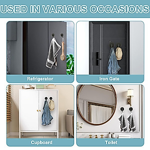 6 Pcs Suction Cup Hooks for Shower, Heavy Duty Vacuum Shower Hooks for Inside Shower, Removable Suction Cup Hanger for Wall, Window, Glass, Mirror, Tile, Hold up to 11 Pounds