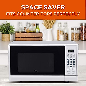 Commercial Chef CHM990W 900 Watt Counter Top Microwave Oven, 0.9 Cubic Feet, White Cabinet