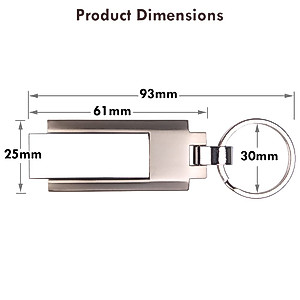 Custom Metal Rotating USB Flash Drive Keychain Memory Stick Engraved Free 16GB