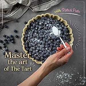 Patz&Patz Fluted Tart Pan with Removable Bottom – 9 In. Nonstick Pie Pan with Crust-Shaper Ring – Carbon Steel Pan for Pies, Tarts, and Quiche Baking Dish – 9 Inch Tart Pans for Baking