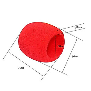 Jonsnowo Microphone Covers Foam,Sponge Cover for Household KTV Microphone. 5 Colors. Blue，Green，Yellow， Red，Black