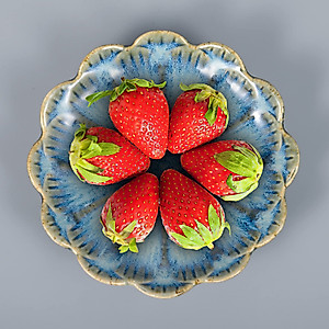 BTOYM Jewelry Dish, Ring Holder Dish Ceramic Jewelry Tray Lotus Leaf Trinket Dish Small Decorative Trinket Dish Plates Little Dishes Key Bowl Trinket Tray for Vanity & Dresser