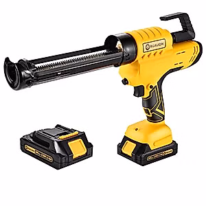 Cordless Caulking Gun, 20V Electric Caulk Adhesive Gun with 2*2.0Ah Li-Battery & Anti-Drip Design