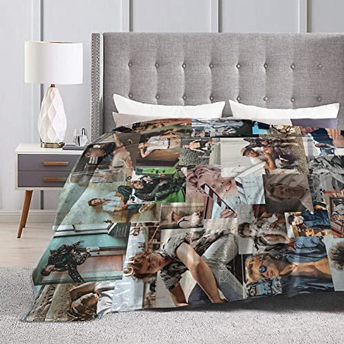 Rudy Pankow As Jj Throw Blanket Soft and Comfortable Warm Beach Blanket Picnic Blanket Fleece Blankets for Sofa Offiece Bed Car Camp Couch for Adults Kids 50"X40"