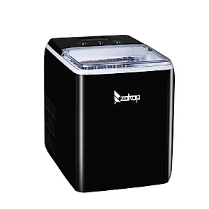 NA 120V 150W 44lbs/20kg/24h Ice Maker Black Plastic Transparent Cover/Display Commercial/Household