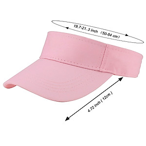 Toddlers-Cotton-Visor-Hat Adjustable Baby-Girls-Sun-Visor Summer-Beach-Hats Tennis-Sports-Caps for Little Kids 2-6T