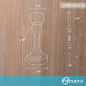 Neoera Magnetic Door Stop（Brushed Nickel）Door Stopper Strong Magnetic Door Catch for Hold Door Open, Premium Stainless Steel Made, Anti-Rust, Heavy Duty, Wall & Floor Mount 1Pack