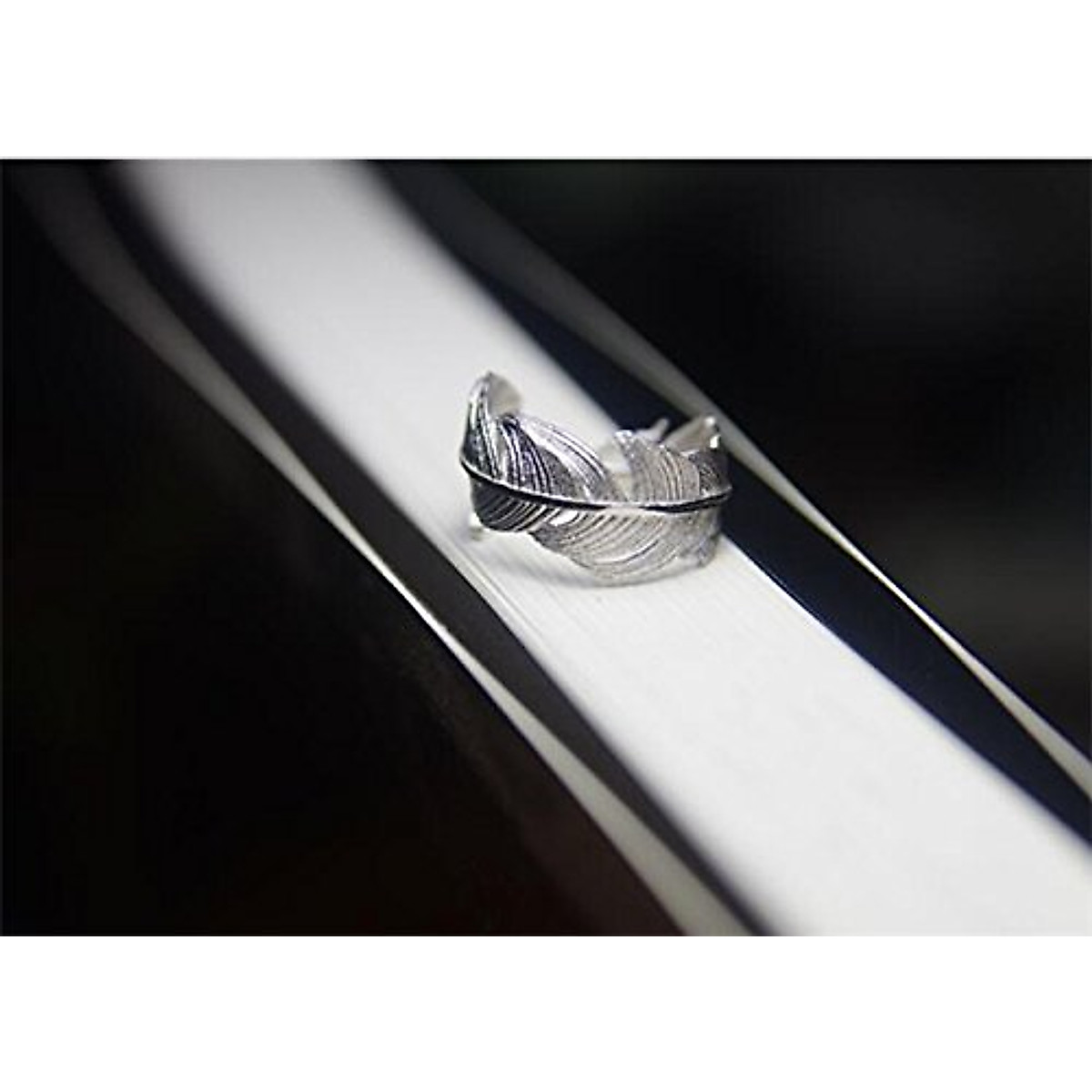 Helen de Lete Simple Style Original Feather From Heaven 925 Sterling Silver Open Ring