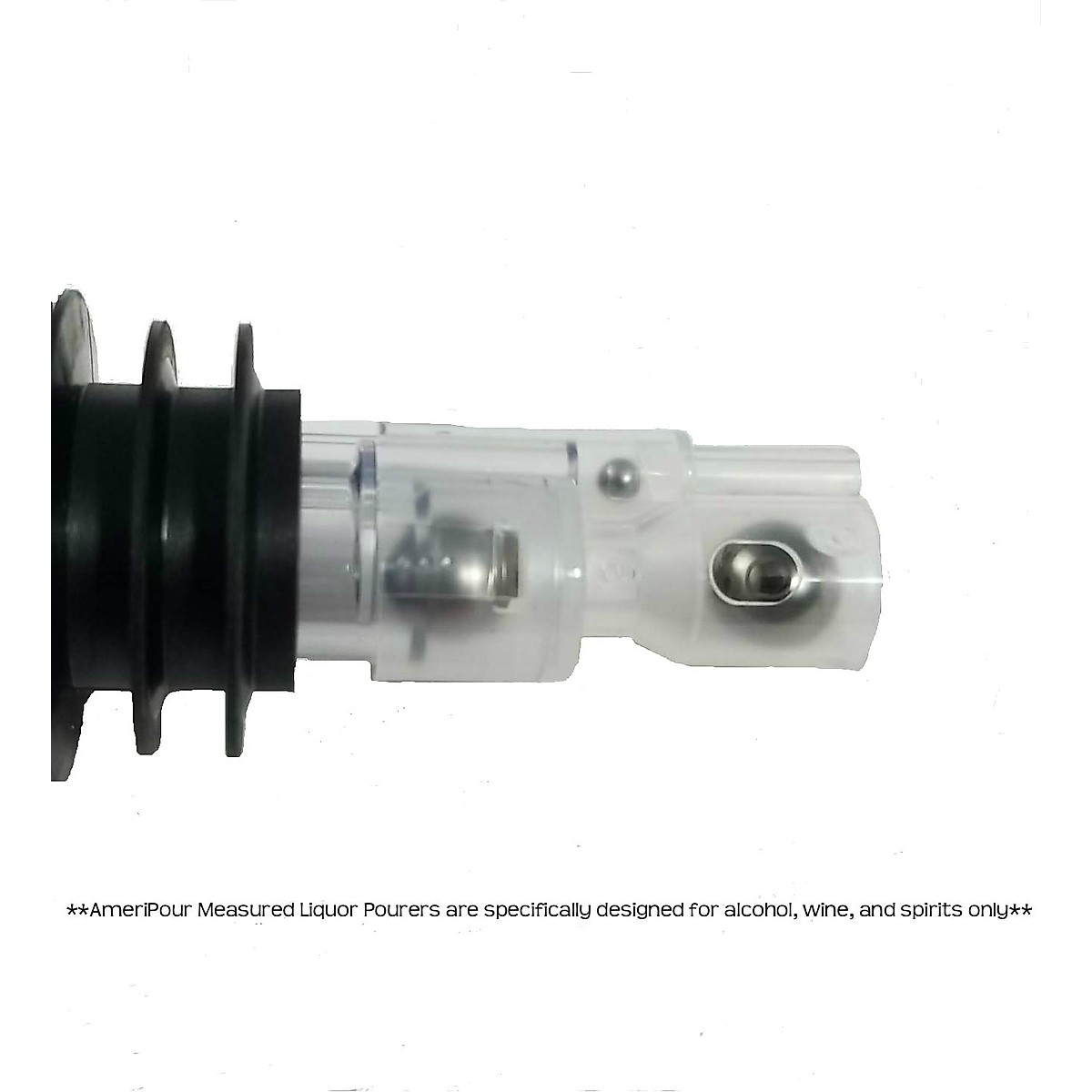 Ameripour - Measured Liquor Pourer - Patron Pour Spout - Made 100% In The USA. Bar Spouts That Don't Leak - No Cracks, Just A Perfect Cocktail Pour Every Time. (Clear, 1.25oz (37ml) - 3 Pack)