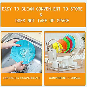 7 Pack Silicone Lids, Microwave Splatter Cover, 5 Sizes Reusable Heat Resistant Food Suction Lids fits Cups, Bowls, Plates, Pots, Pans, Skillets, Stove Top, Oven, Fridge BPA Free,Mothers Day Gifts