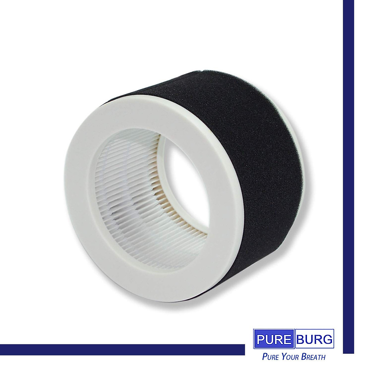 PUREBURG EPI810 Replacement Filters Compatible with Mooka & KOIOS EPI810 Air Purifiers,H13 HEPA 3-Stage Filtration Activated Carbon Air Clean Dust VOCs,2-Pack