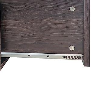 TFXATFX Brown Oak Drawer Wood File Cabinet with Coded Lock Mobile Lateral Filing Cabinet Printer Stand with Open Storage Shelves for Home Office Modern Popular Wood Grain