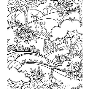 Color & Frame - In the Forest (Adult Coloring Book)