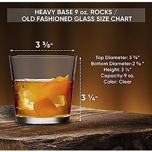 TEEAMORE Personalized Rocks Old Fashioned Cocktail Glass Add Your Text Etched Whiskey Glasses Gift Customization 9oz