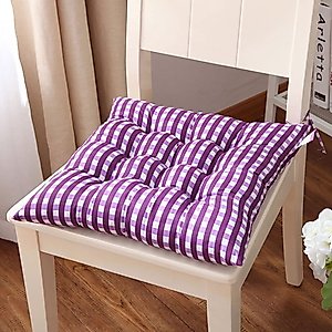 ARZARF Set of 4 Seat Cushion, Thicken Removable Non-Slip Chair Pads, Square Seat Pads with Ties, Washable, Soft and Comfortable for Kitchen Dining Office Chair Car Home Decoration-AND-40x40cm