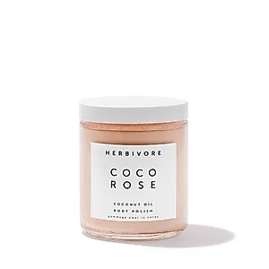 HERBIVORE Coco Rose In-Shower Moisturizer and Exfoliating Body Scrub with Virgin Coconut Oil and Shea Butter, Plant-based, Vegan, Cruelty-Free, 8 oz