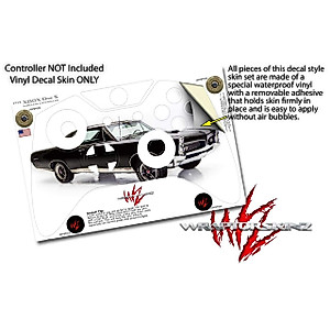 WraptorSkinz Decal Vinyl Skin Wrap compatible with XBOX One S / X Controller - 1967 Black Pontiac GTO 3786 (CONTROLLER NOT INCLUDED)