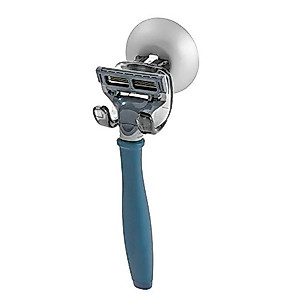 iDesign Metro Plastic Ultra Power Lock Suction Bathroom Shower Hooks for Razor, Loofah, Wash Cloth, 1.88" x 2" x 1.88", Silver