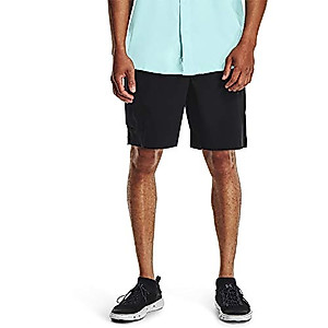 Under Armour Fish Hunter 8-inch Cargo Shorts, Black (001)/Black, 36