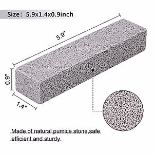 HongWay 10 Pack Pumice Stone for Cleaning, Pumice Stone for Toilet Cleaning Bowl Stick, Heavy Duty Strong Pumice Cleaning Bar for Bathtubs, Kitchen Sink, Grill, Household (5.9 x 1.4 x 0.9 Inches)
