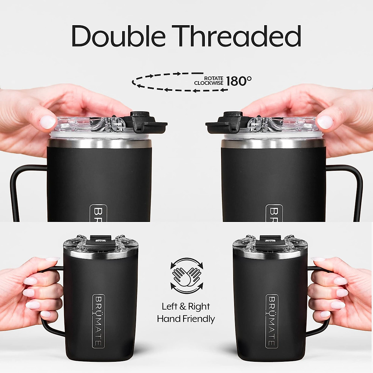 BrüMate Toddy - 16oz 100% Leak Proof Insulated Coffee Mug with Handle & Lid - Stainless Steel Coffee Travel Mug - Double Walled Coffee Cup (Dark Aura)