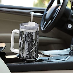 HULIBIN Cold Tree Camouflage Print Double Deck Stainless Steel Travel Coffee Cup With Lid 40 Oz Ice Bully Cup